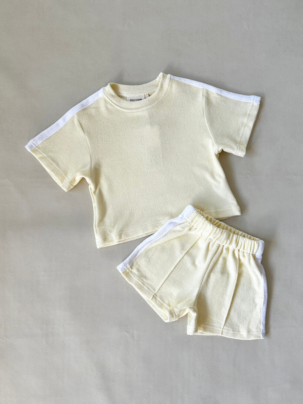 Tiny Trove Atlas Terry Towelling Set - Lemon Drops | The Scouted co ...