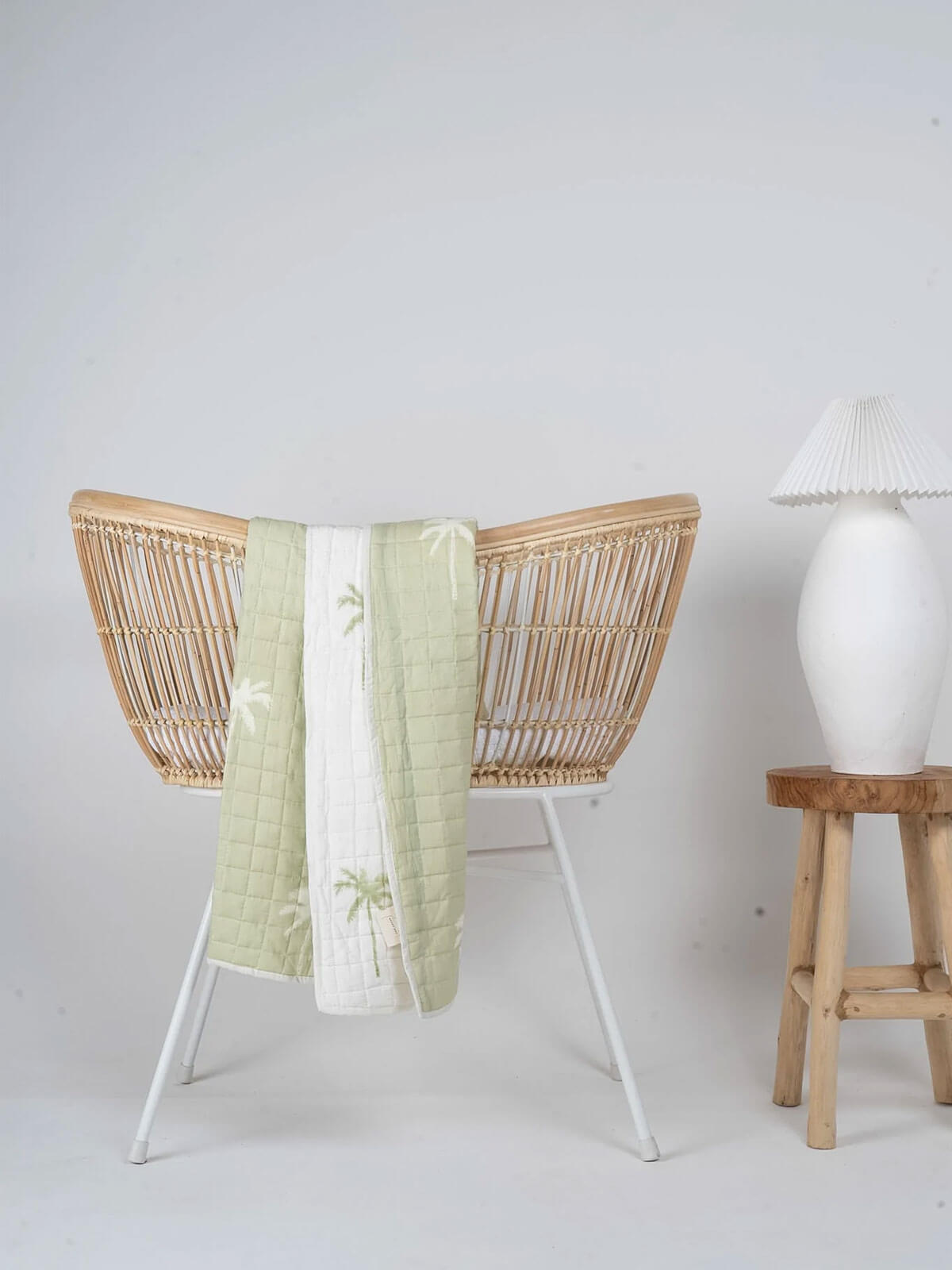 Seaka Boo Kantha Quilt - Sage Palm | The Scouted co. – The Scouted Co.